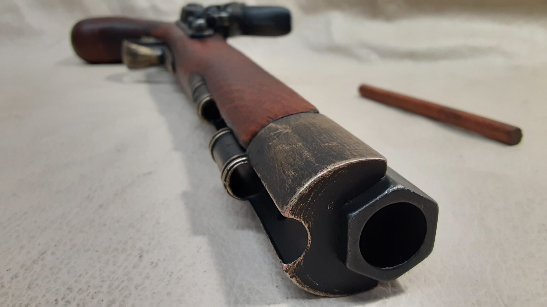 Steampunk Style 18th Century Aged Non Firing Deluxe Kentucky Flintlock