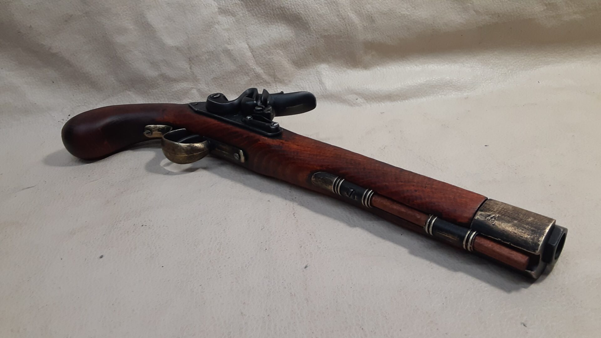 Steampunk Style 18th Century Aged Non Firing Deluxe Kentucky Flintlock