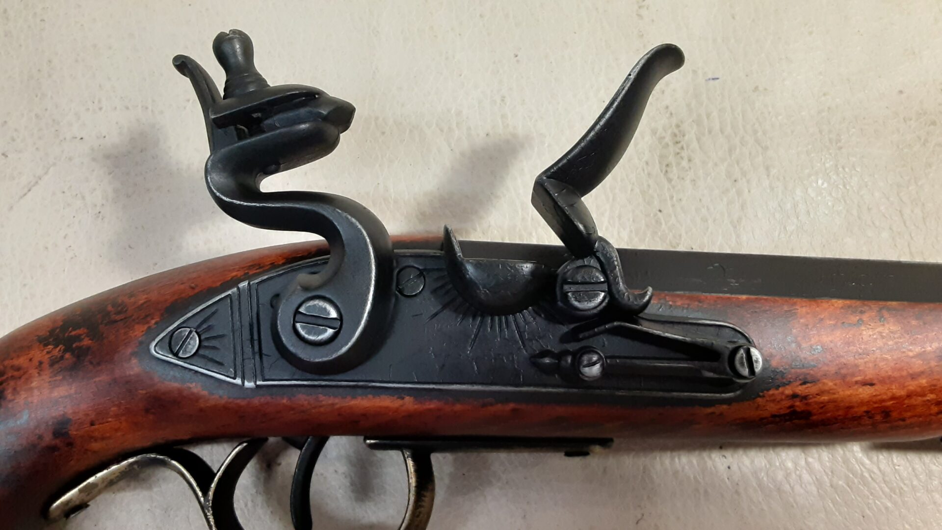 Steampunk Style 18th Century Aged Non Firing Deluxe Kentucky Flintlock