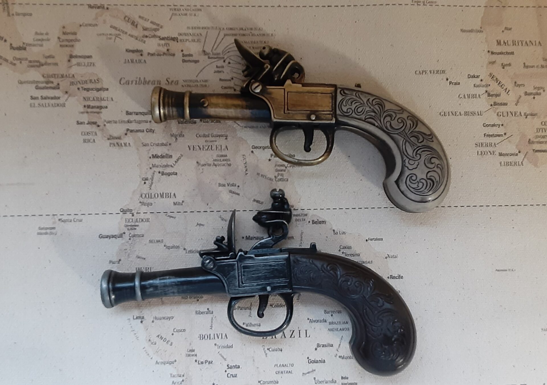 Steampunk Style 18th Century Aged Non Firing English Lady's Muff Flintlock