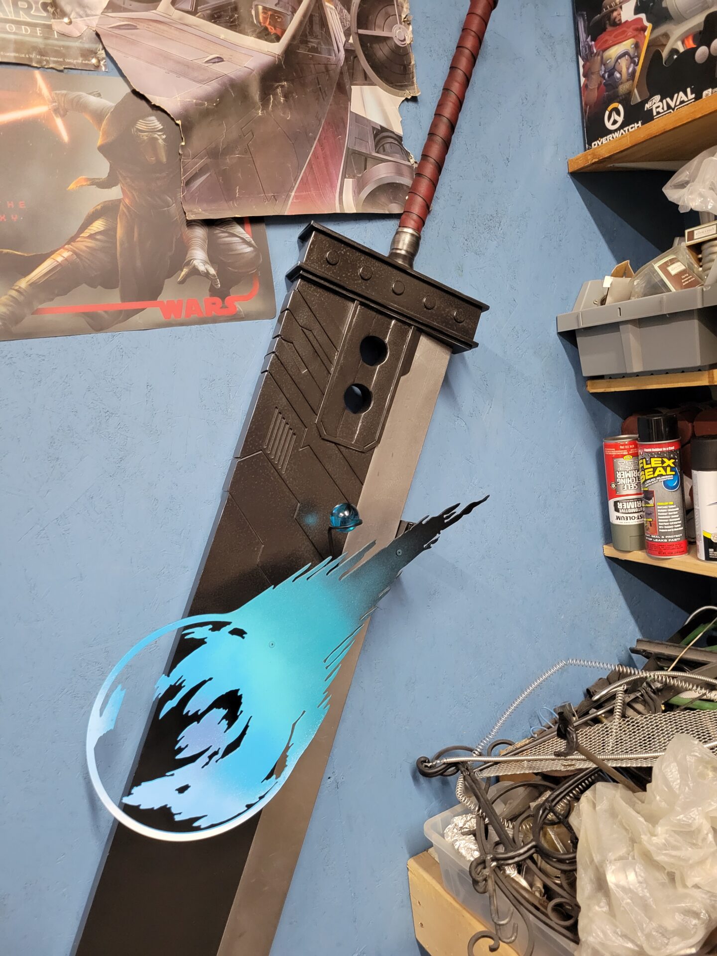 Commissioned/ Custom Made Metal Buster Sword Wall Display Mount - Sword ...