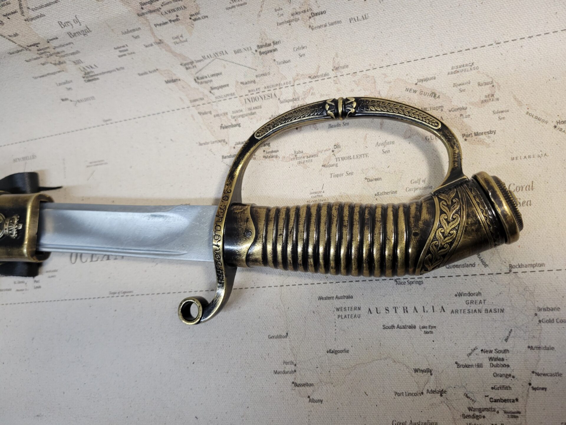 Russian St. George False Edged Pirate Sabre with Scabbard and ...