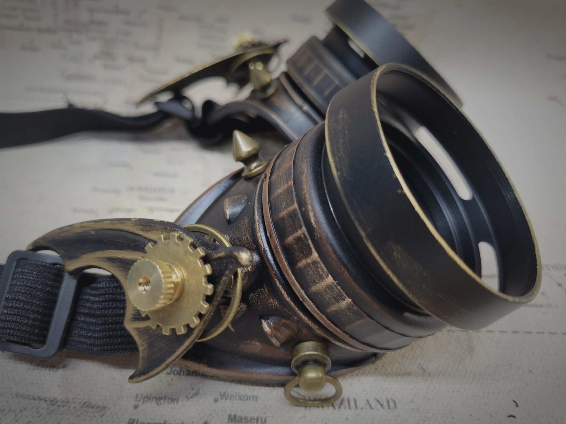Steampunk Style Brown/Gold Dragon Wing Goggles - Steam Forged Studios