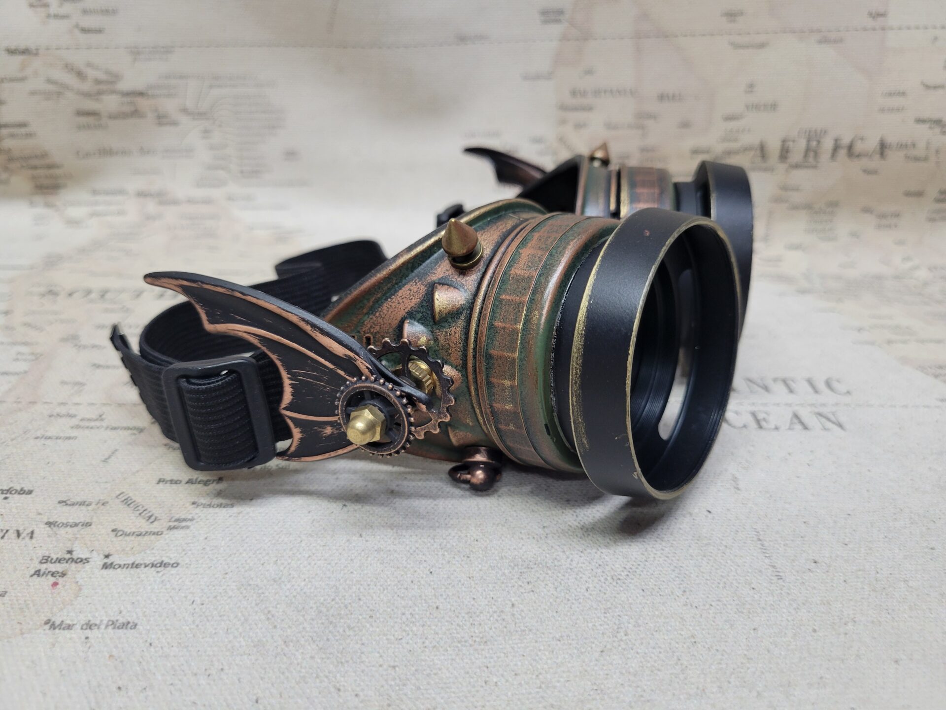 Steampunk Dragon Wing Engineer Copper Goggles