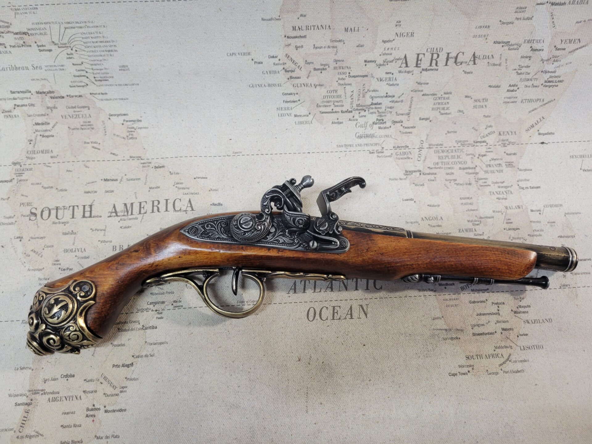 Right Handed Steampunk Style 18th Century Aged Non Firing Brass and ...